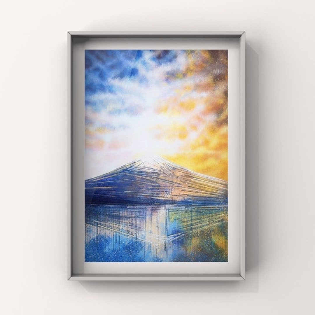 Japan Mount Fuji at Sunset Print Mount Fuji Print Japan - Etsy