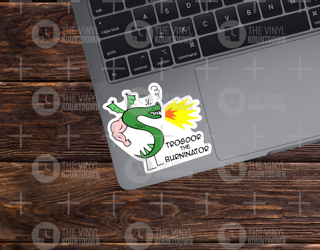 Trogdor the Burninator Funny Nostalgic Cartoon Dragon Sticker for PC ...