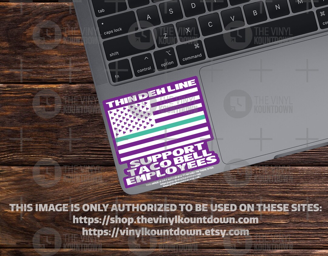 Thin Dew Line Support Taco Bell Employees Funny Baja Blast Sticker for ...