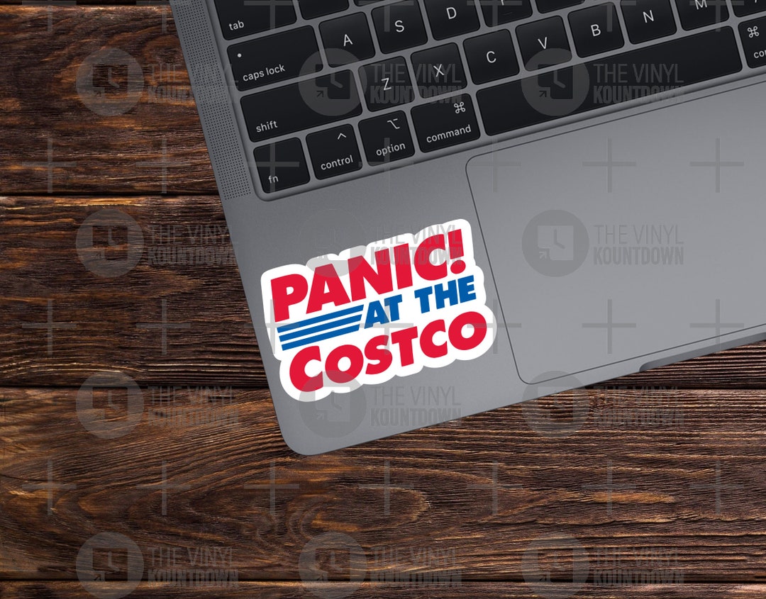 Panic at the Costco Funny Hot Dog Meme Sticker for Laptop, Bottle ...