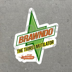 BRAWNDO the Thirst Mutilator Funny Fitness Drink Sticker for Toolbox ...