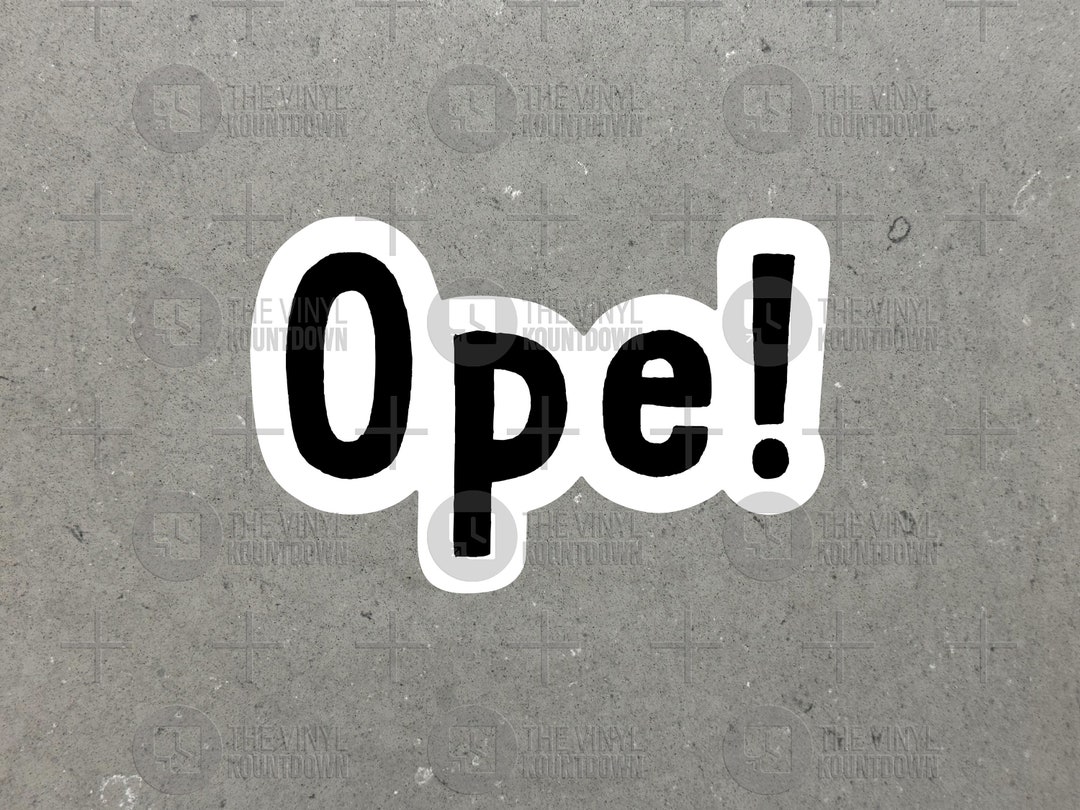 Ope Funny Midwest Meme Sticker for Laptop Bottle - Etsy