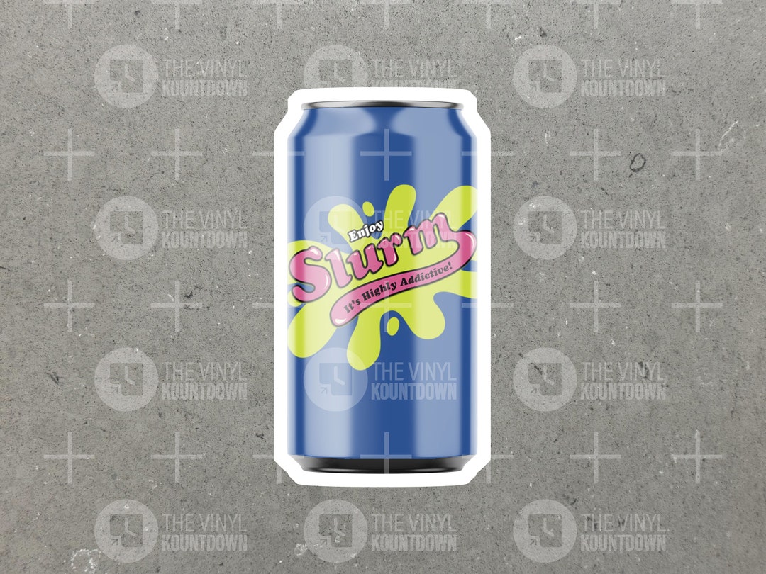 Enjoy Slurm It's Highly Addictive Funny Cartoon Can Sticker for Toolbox ...