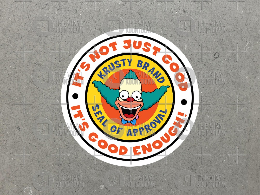 It's Good Enough Seal of Approval Funny Clown Sticker for Toolbox, Hard ...