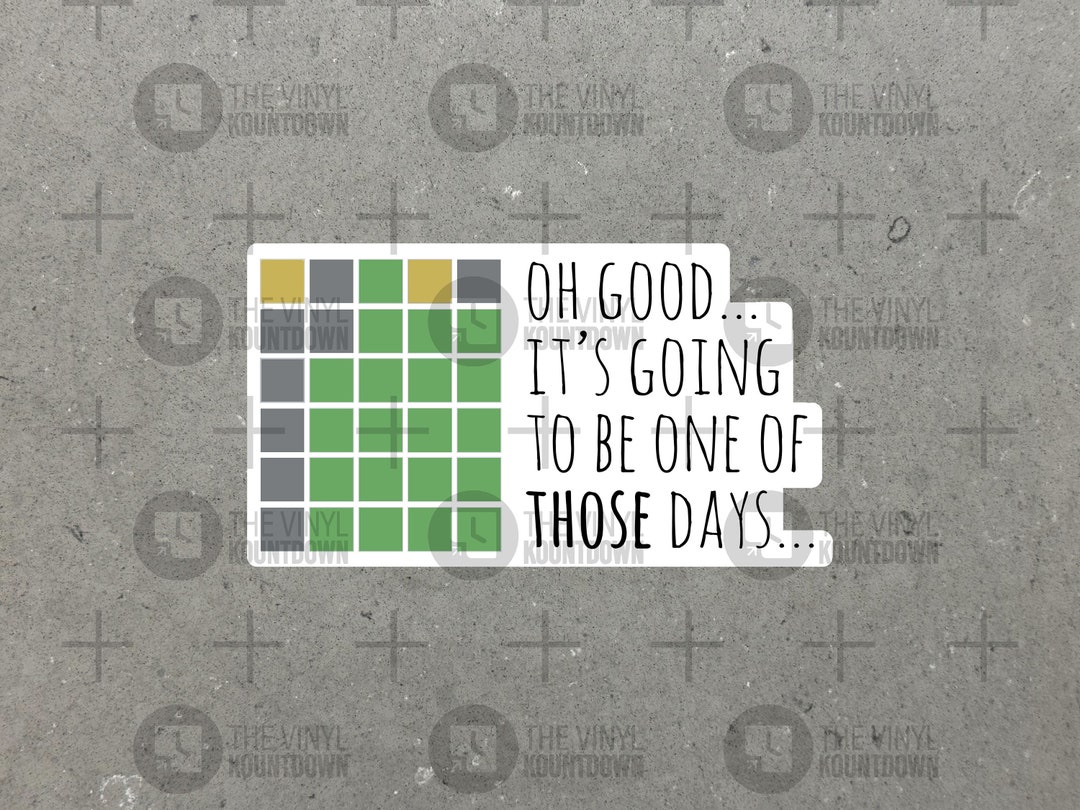 Funny Wordle, Word Game Sticker Perfect for Laptop, Water Bottle ...