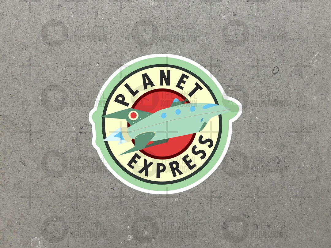 Planet Express Space Ship Funny Cartoon Sticker for Toolbox, Hard Hat ...