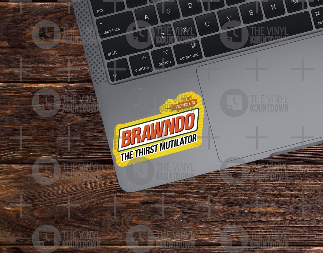 BRAWNDO the Thirst Mutilator Funny Fitness Drink Sticker for Toolbox ...