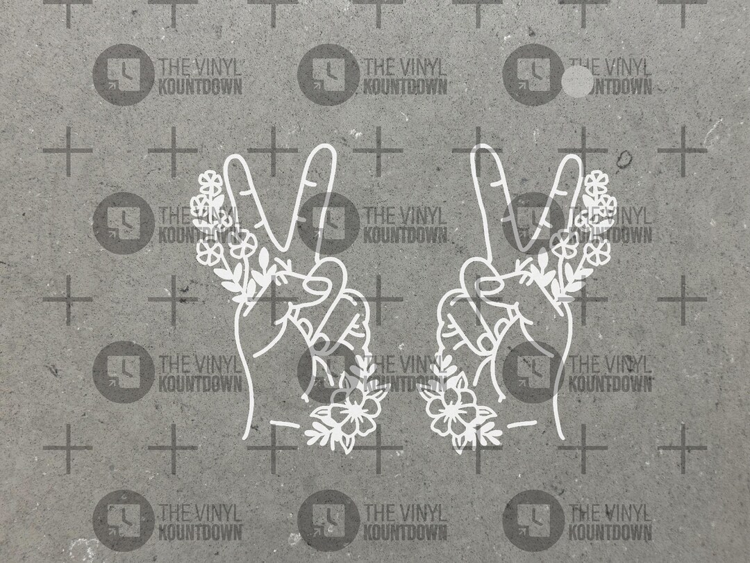 Two-finger Wave With Flowers Two-pack Perfect for Mirrors - Etsy