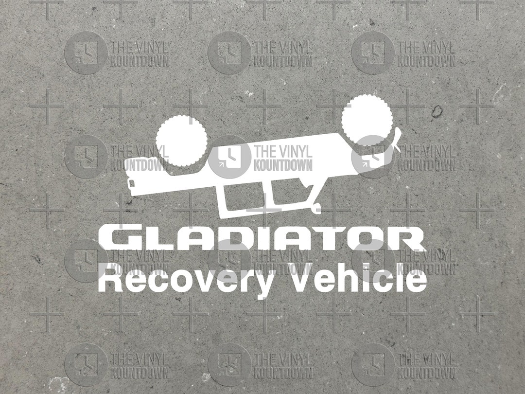 Gladiator Recovery Vehicle Funny Sticker Perfect for Broncos, Trucks ...