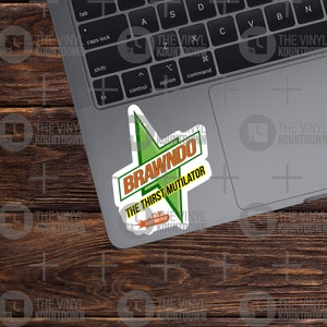 BRAWNDO the Thirst Mutilator Funny Fitness Drink Sticker for Toolbox ...