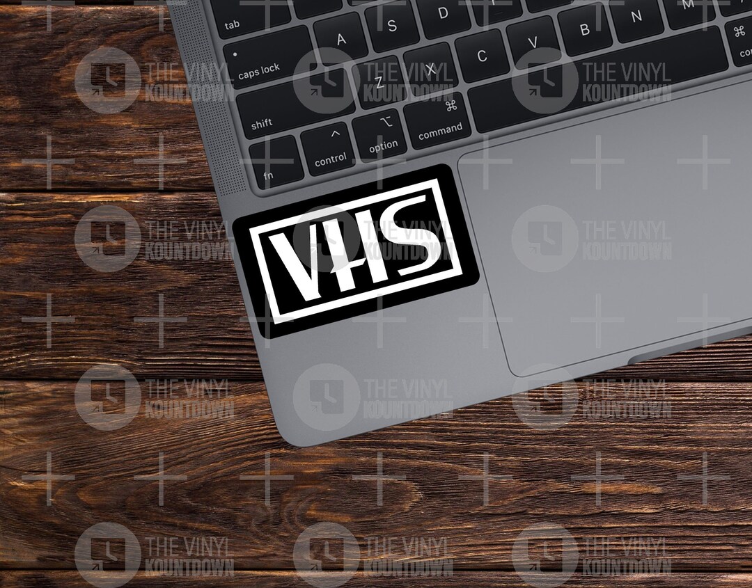 VHS Tape Logo Funny Y2K, Throwback, 70s, 80s, 90s Sticker for Laptop ...
