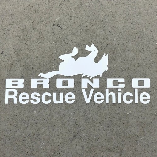 Bronco Rescue Vehicle Funny Sticker Perfect for Jeep - Etsy