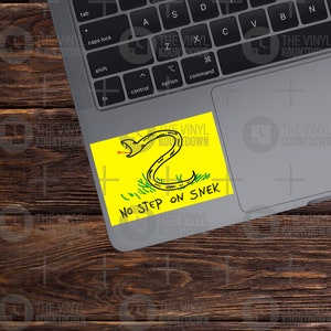 No Step on Snek Funny Don't Tread on Me Sticker High Quality Vinyl ...