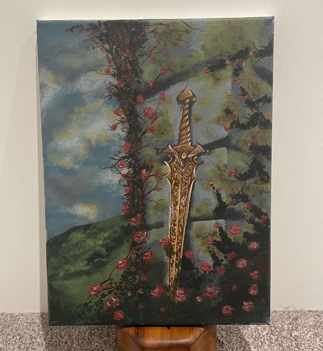 Fantasy Sword Acrylic Painting - Etsy