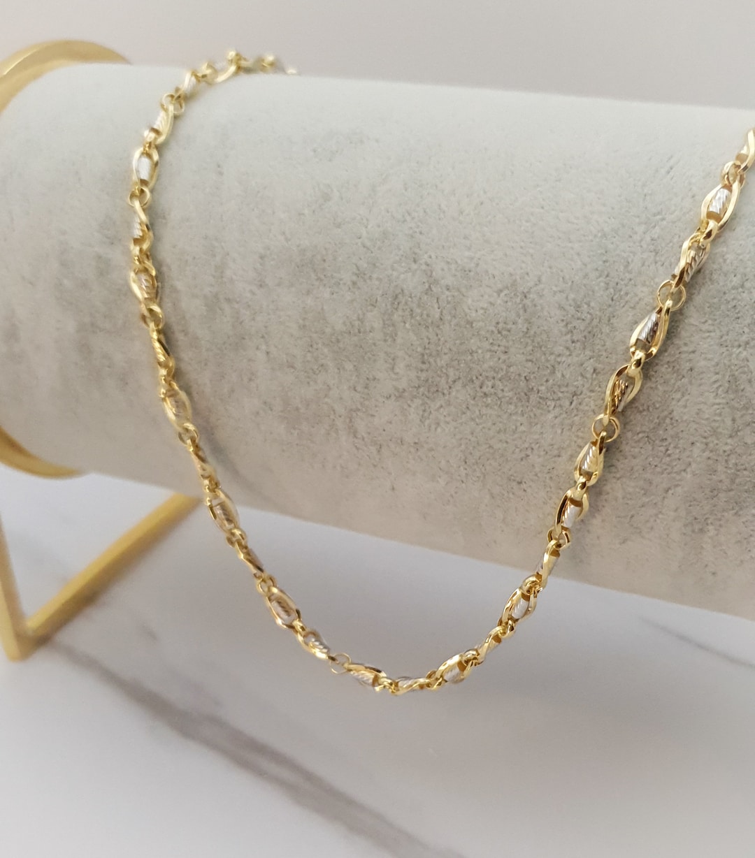 18k Gold Cable Link Chain: Real Gold Everyday Necklace - Etsy