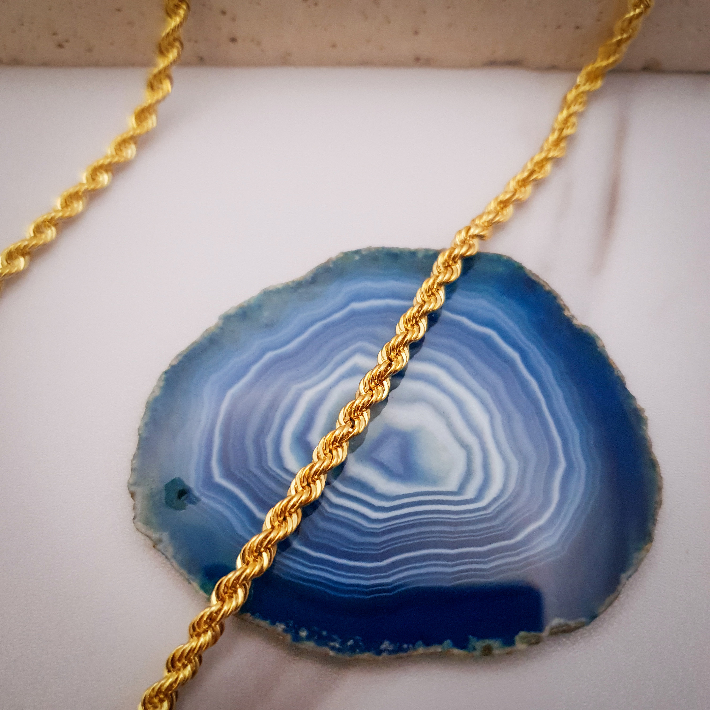 18K Real Gold Solid Rope Necklace 1.5mm,gold Rope Chain , Gold Rope,18k ...