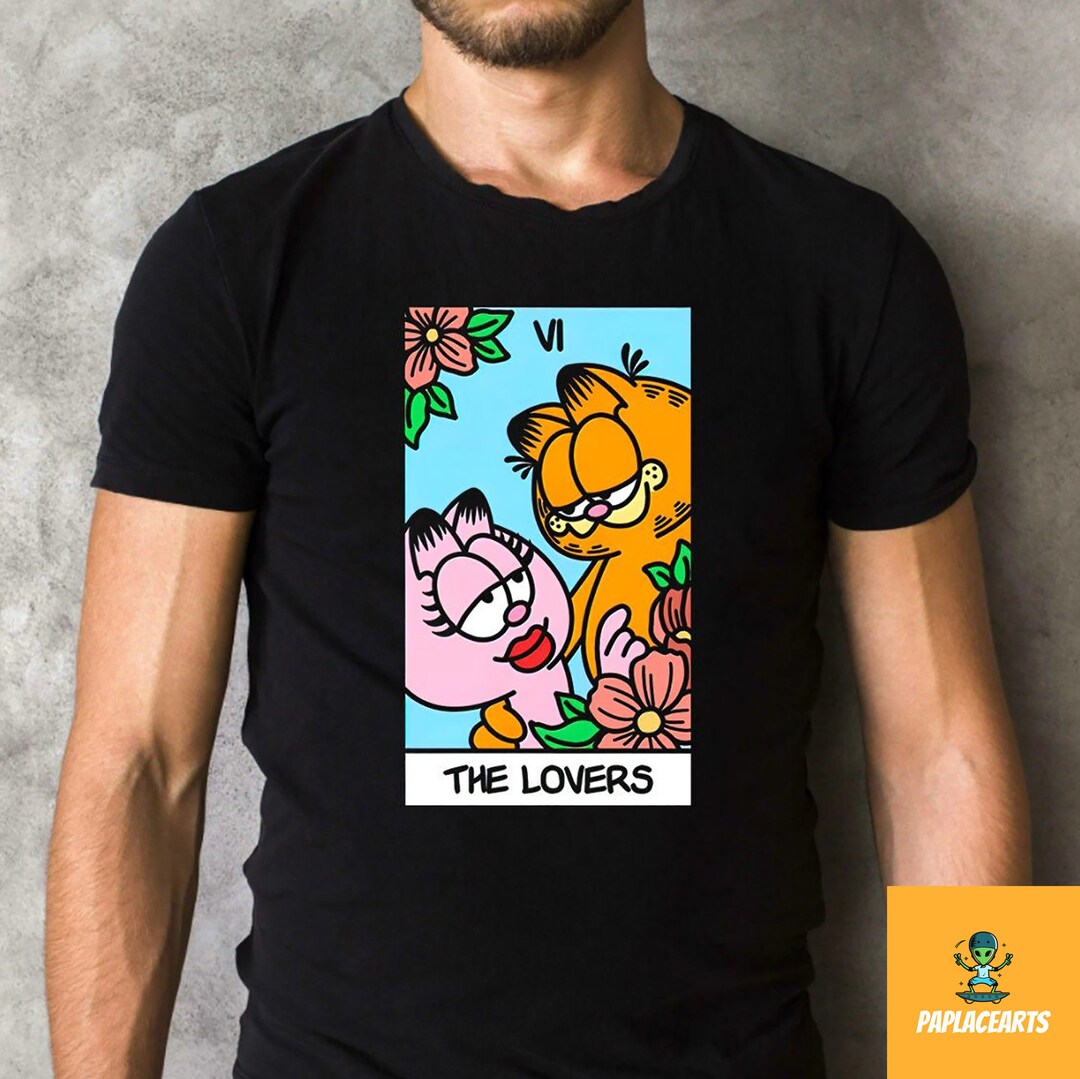 The Lovers Garfield and Arlene Tarot Card T-shirt, Garfield Shirt ...