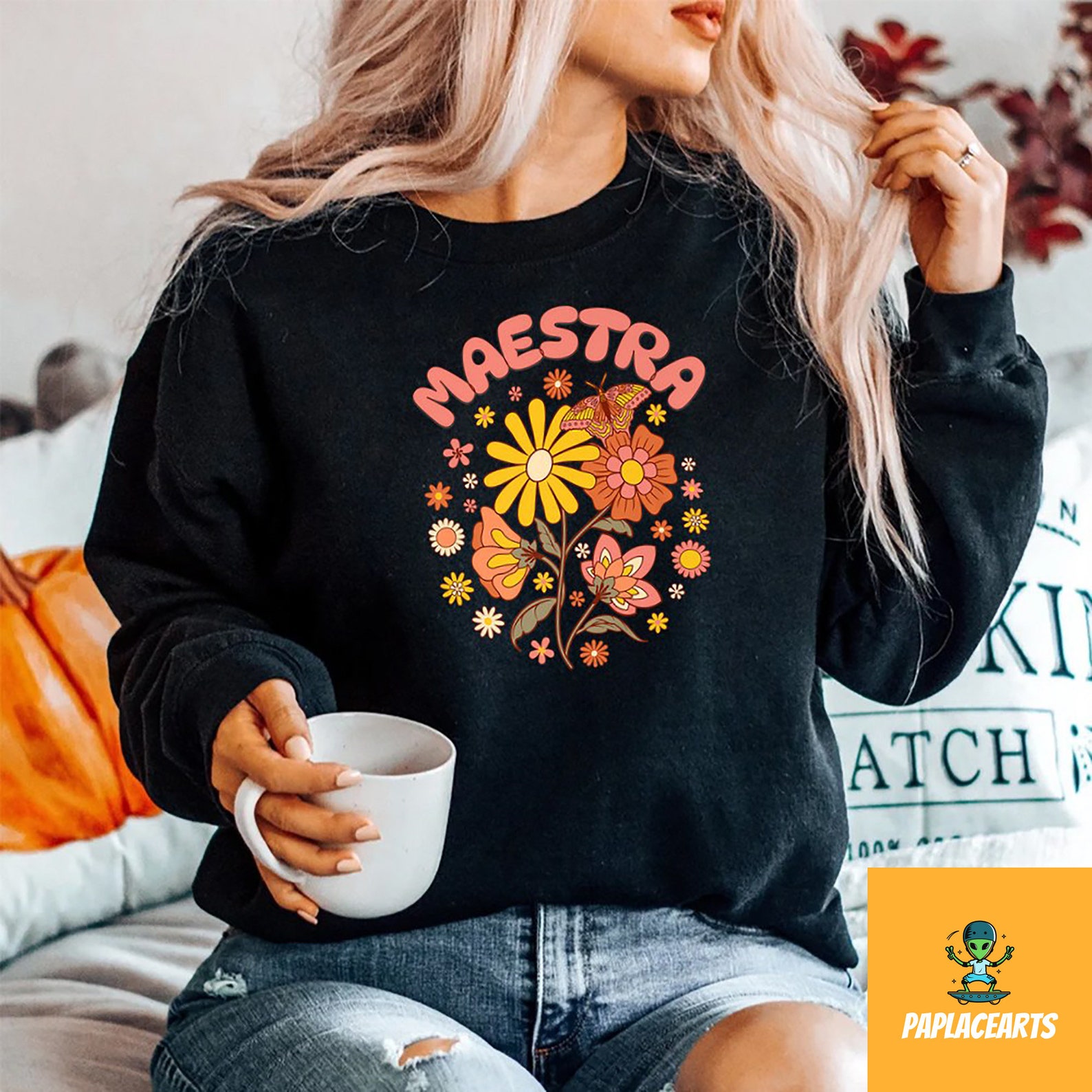 Maestra T-shirt, Retro Hippie Shirt, Maestra Bilingue Vintage Shirt ...