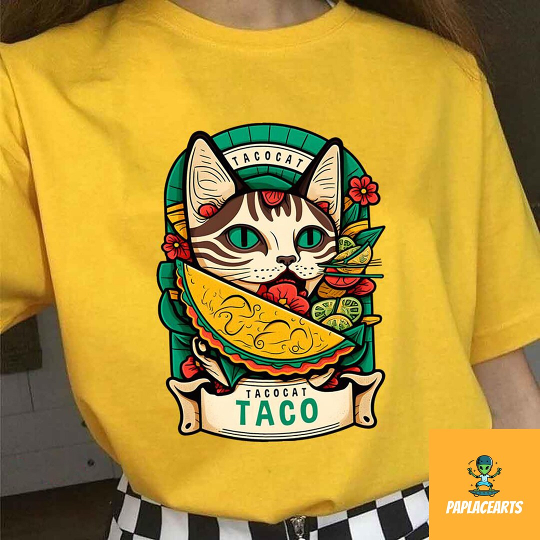 Tacocat T Shirt Funny Cinco De Mayo Shirt Taco Cat Vintage Shirt