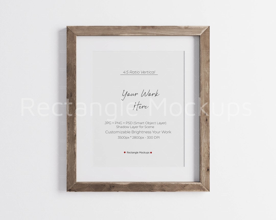 VINTAGE Frame Mockup 8X10, RUSTIC Frame Mockup, Painting Frame Mockup ...