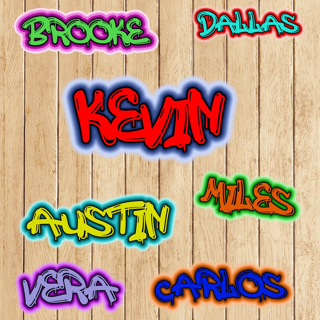 Personalized Name Graffiti Dripping Street Style Decals Die-cut Vinyl ...