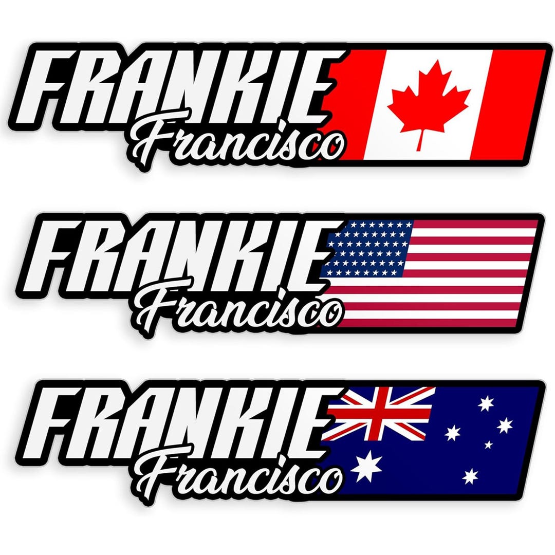 Personalized Custom Flag Name Sticker Trendy Name With Flag Waterproof ...