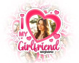 Sticker Connection | I Love My Girlfriend Heart | Woman Funny Car Vinyl ...
