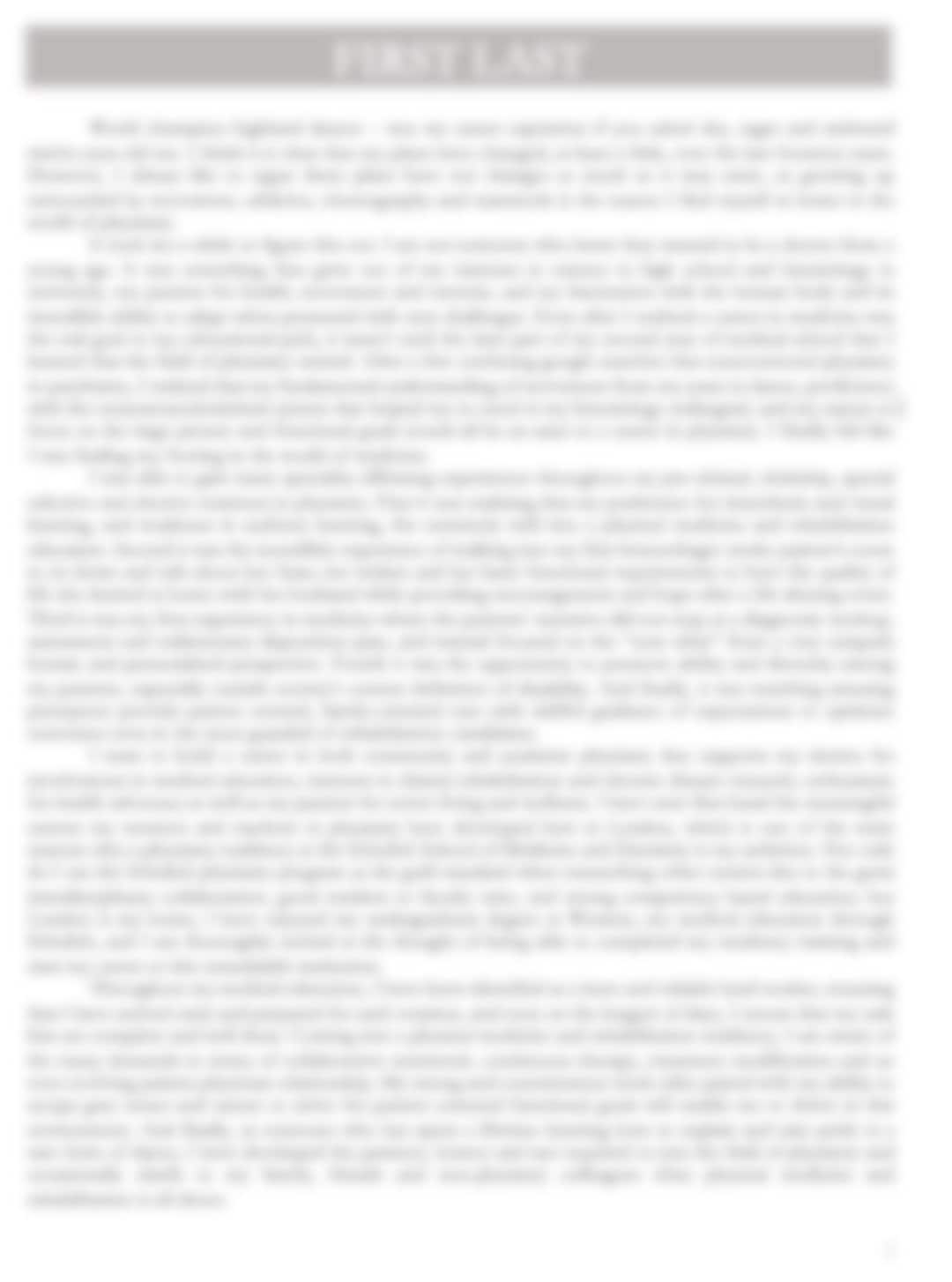 Carms CV and Personal Statement - Etsy