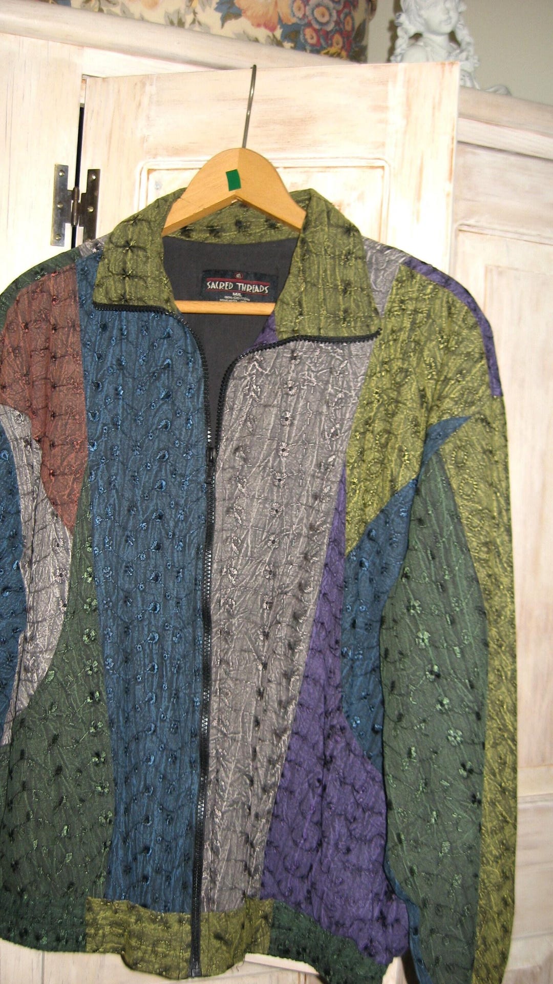 Multi Colored Ladies Jacket by Sacred Threads (size M/L) - Etsy