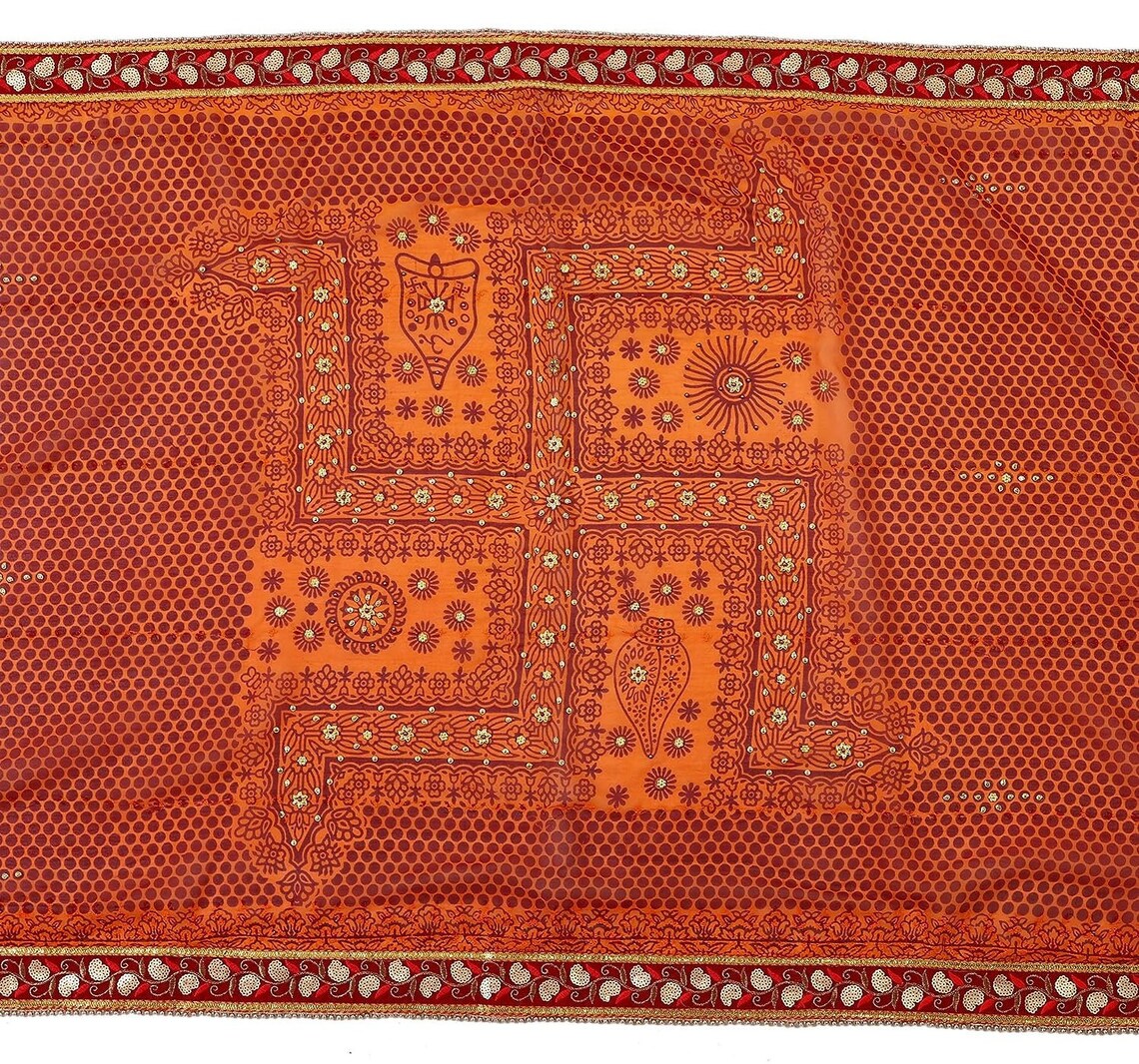 Indian Kumauni Wedding Traditional Cotton Handmade Uttrakhand Dupatta ...