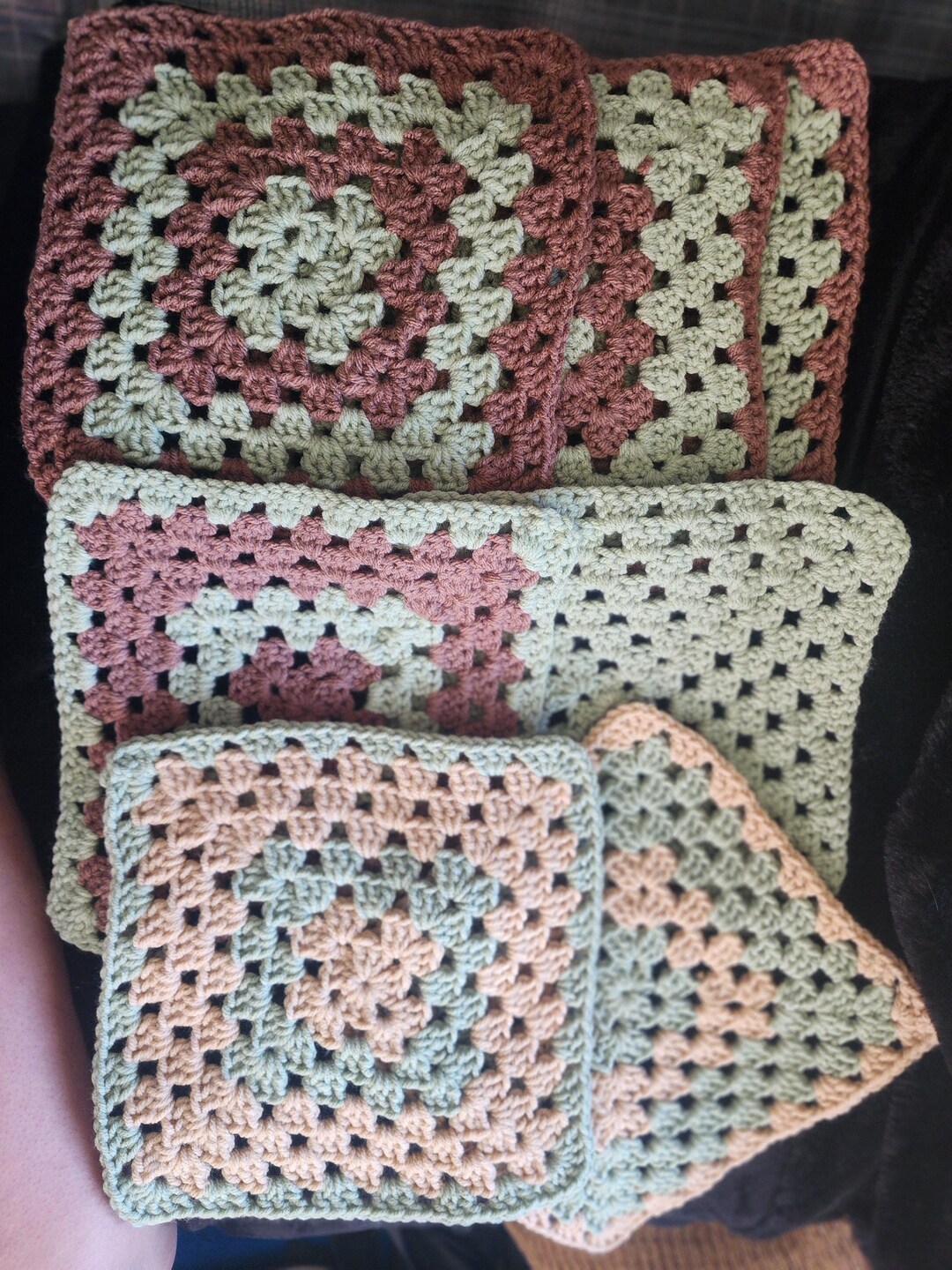 Large Granny Squares (7) 10x10 In - Etsy