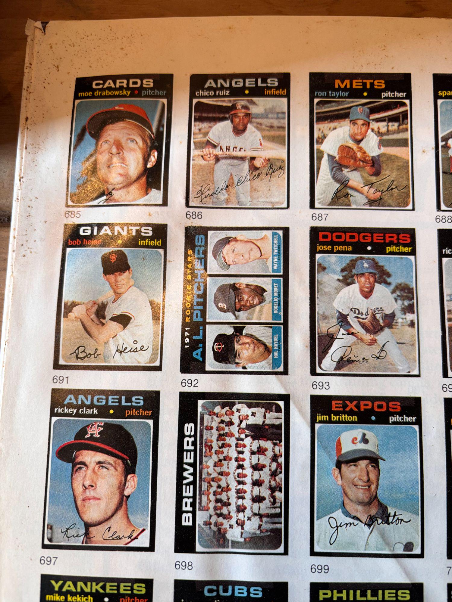 1972 Topps Baseball Cards Complete Page Album Vintage MLB Collection - Etsy