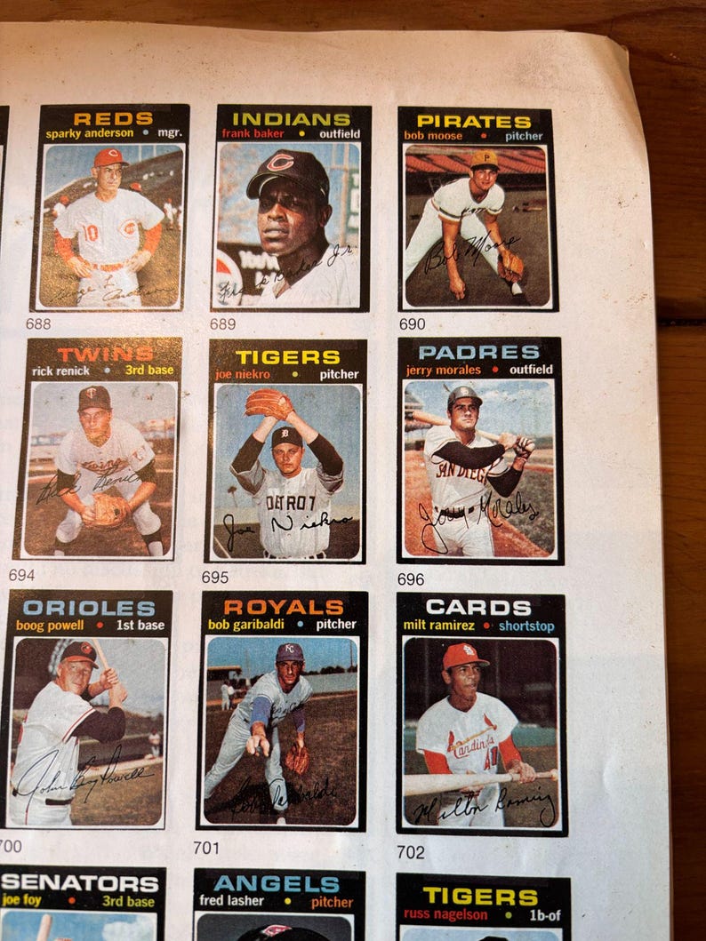 1972 Topps Baseball Cards Complete Page Album Vintage MLB Collection - Etsy
