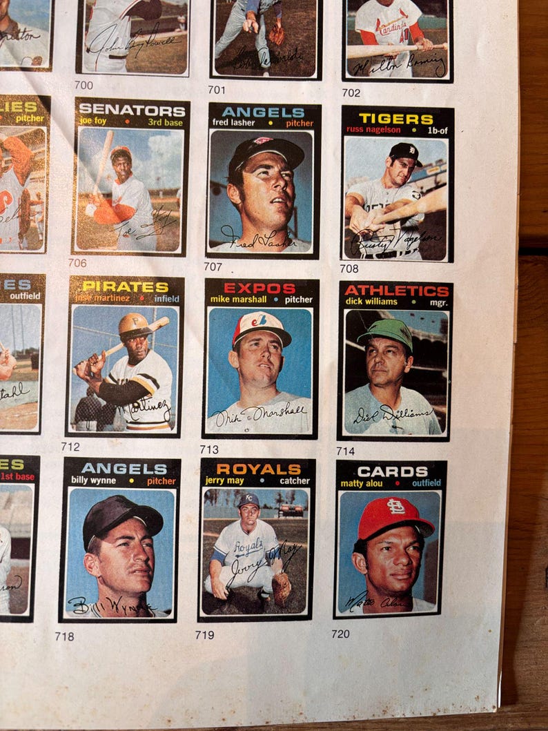 1972 Topps Baseball Cards Complete Page Album Vintage MLB Collection - Etsy