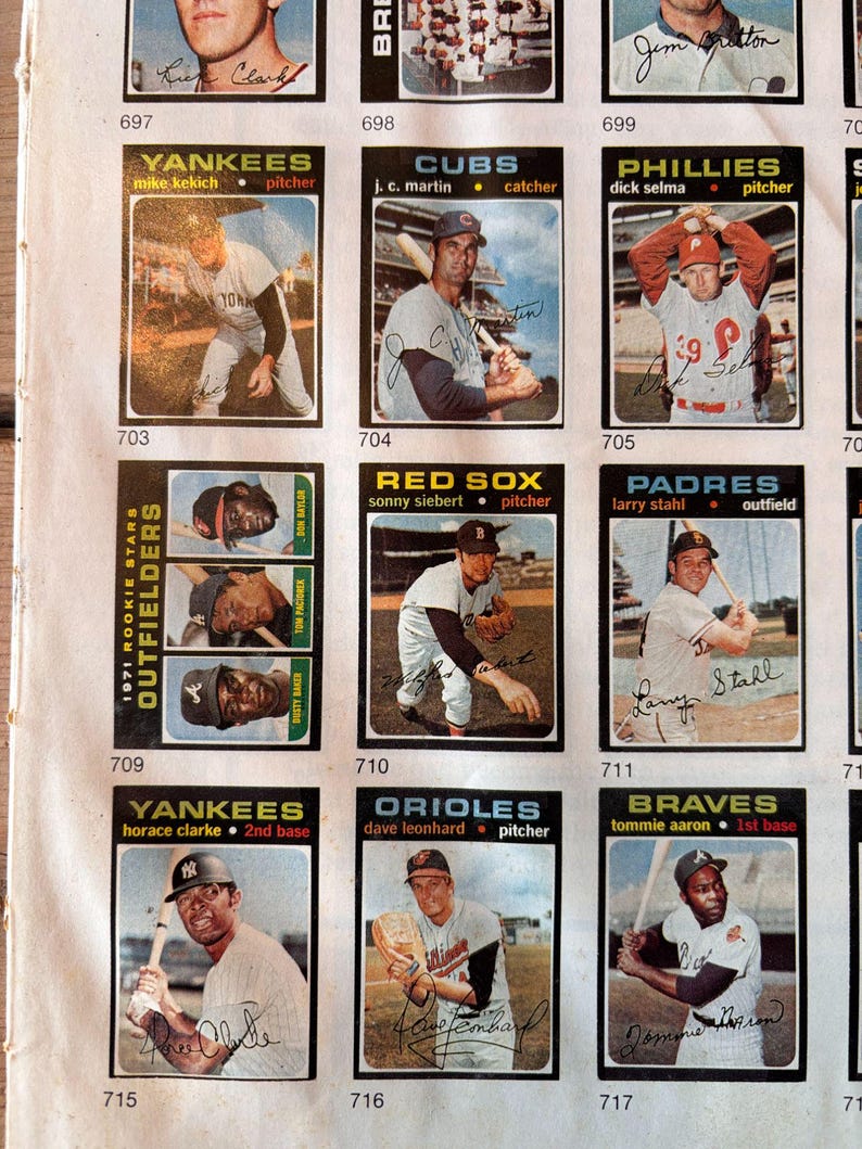 1972 Topps Baseball Cards Complete Page Album Vintage MLB Collection - Etsy