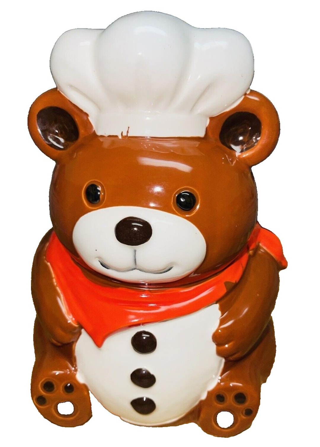 Vintage Japan B & D Teddy Bear Chef Cookie Jar MCM 1970's Kitsch ...