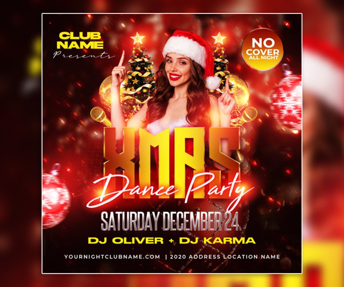 Xmas Party Flyer - Etsy