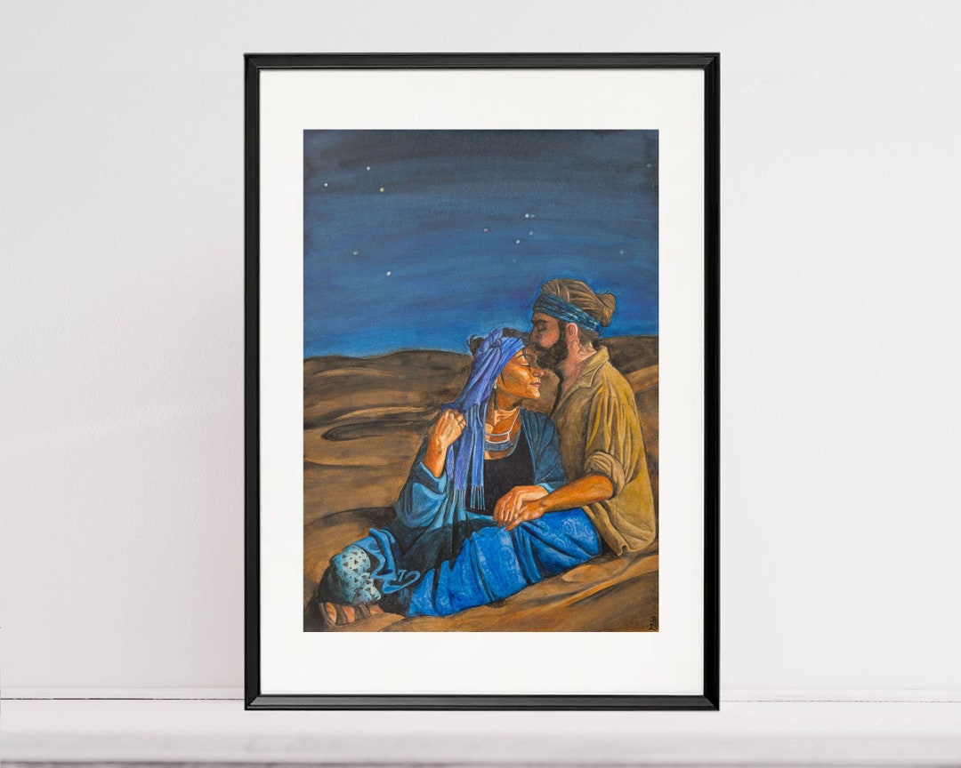 Printable Art - "devotion" - Water Colour Painting of a Couple in the ...