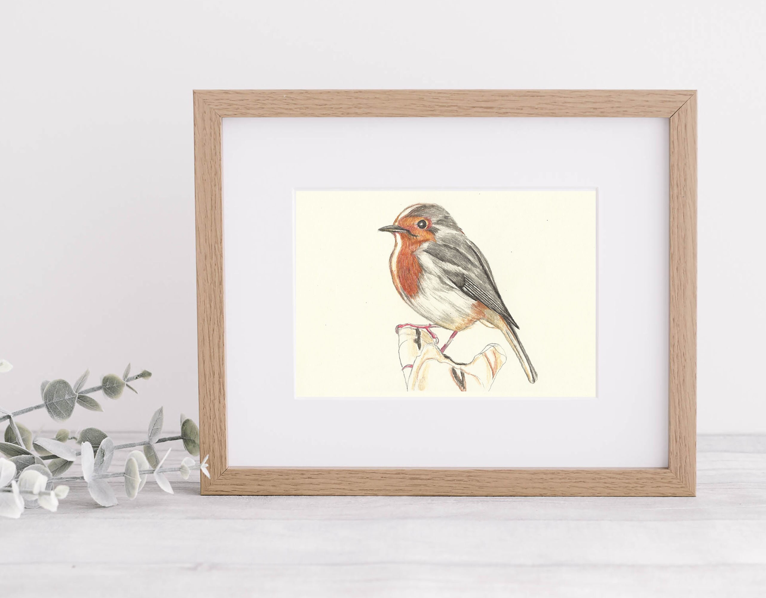 Printable Art - Robin - Watercolor - Etsy