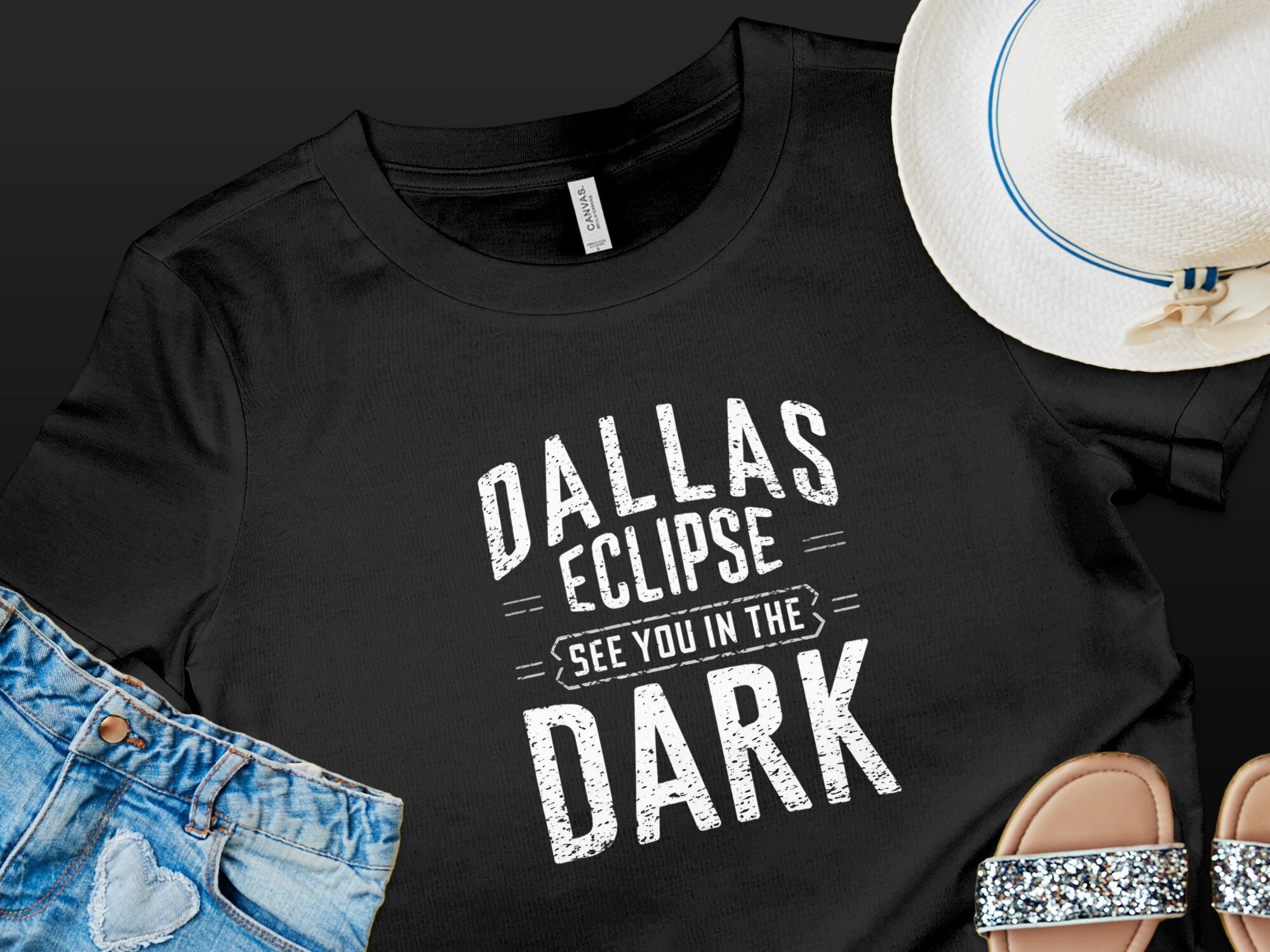 Dallas Solar Eclipse 2024 Shirt Texas Graphic Eclipse Tee Unique Solar ...