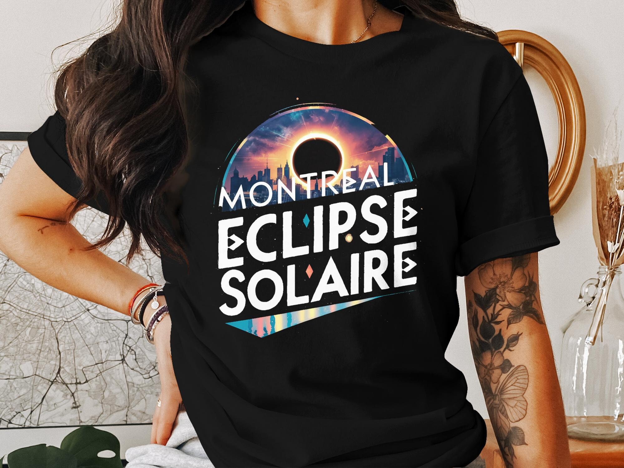 Montreal Eclipse Solaire T-shirt Total Solar Eclipse 2024 Shirt ...