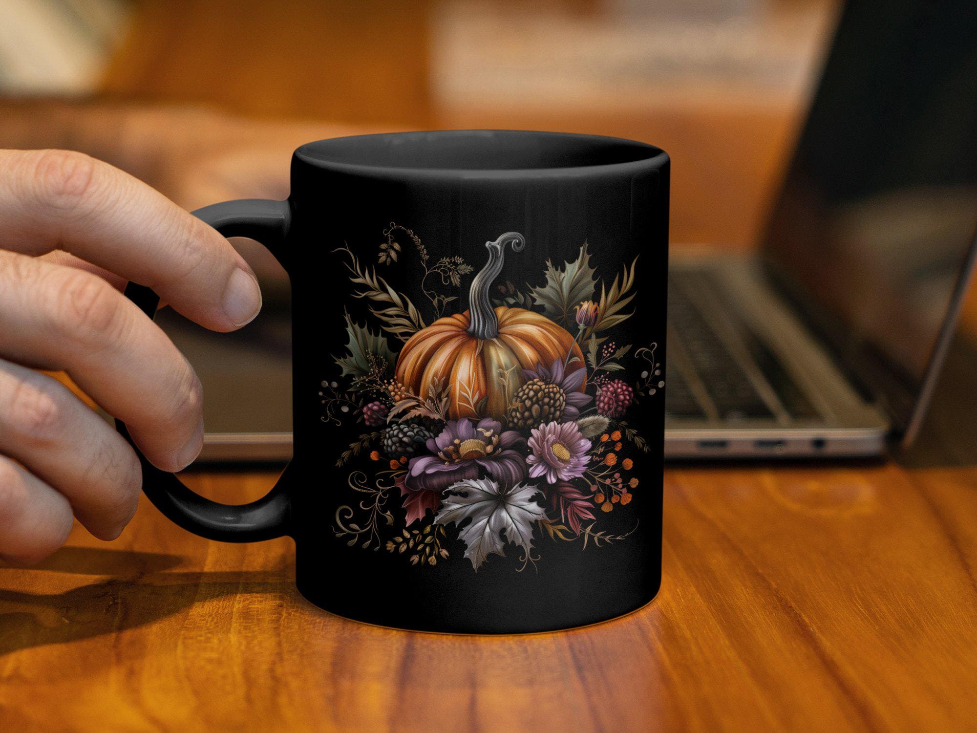 Autumn Harvest Mug, Fall Pumpkin Mug, Thanksgiving Coffee Cup, Seasonal ...