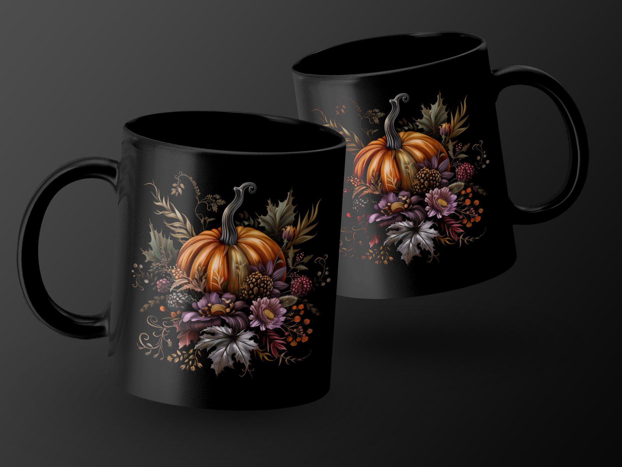 Autumn Harvest Mug, Fall Pumpkin Mug, Thanksgiving Coffee Cup, Seasonal ...
