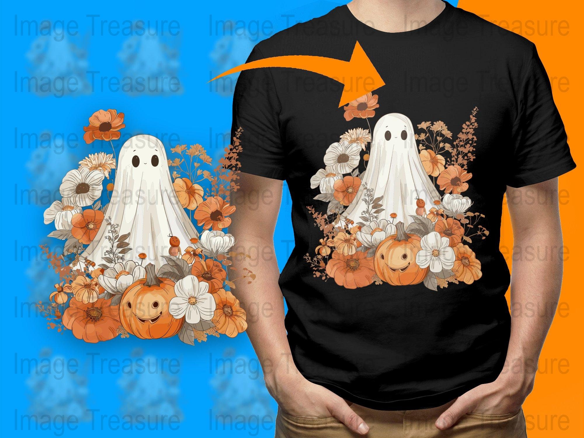 Halloween Ghost Png Digital Download Eps Ghost Pumpkin Svg Flowers ...