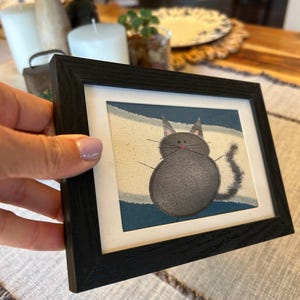 Original Art Black Cat Mini Frame: Mr. Wiggles Digital Graphic Print - Etsy