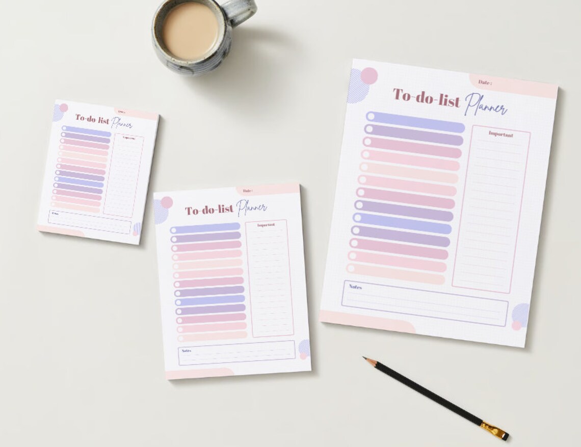 Pastel Minimalist To-do List Planner Digital Download PDF for Stylish ...
