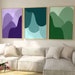 Contemporary Monochrome 3 Piece Wall Art Set, Bold Print MCM Decor ...