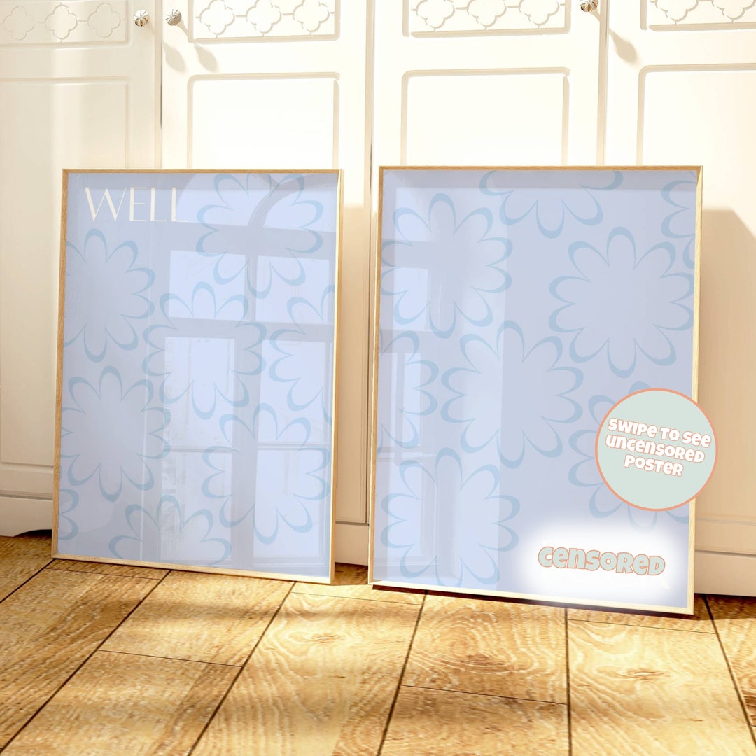 Funny Swear Word Wall Art Set of 2, Profanity Art Print for College ...