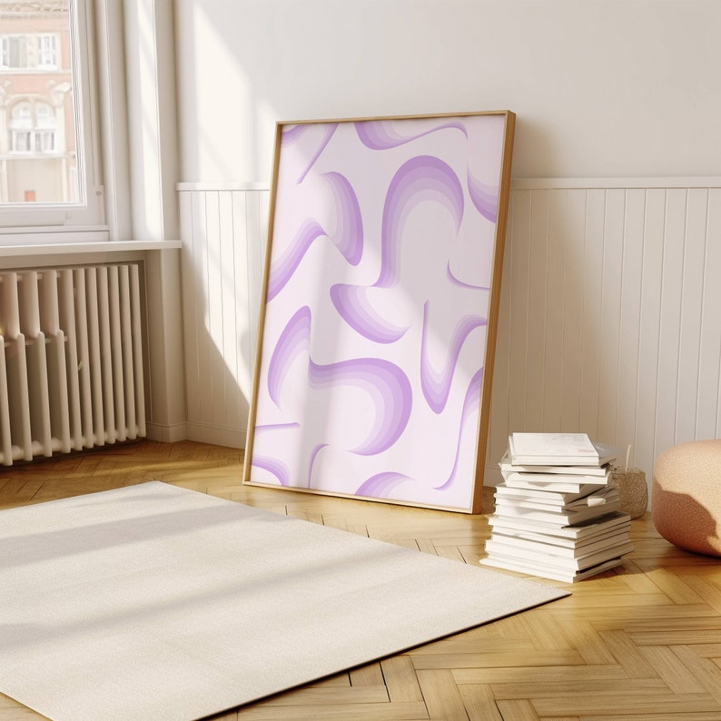 Lilac Wall Art, Preppy Stuff for Girls Room Decor, Light Purple Print ...