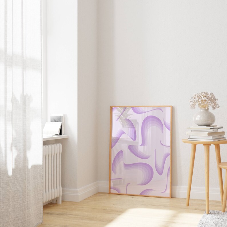 Lilac Wall Art, Preppy Stuff for Girls Room Decor, Light Purple Print ...